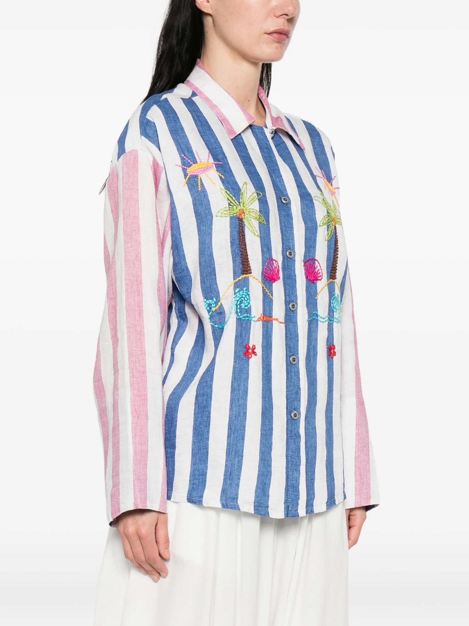 Рубашка Susanna Blu Striped embroidered shirt, размер 40 — фото 1