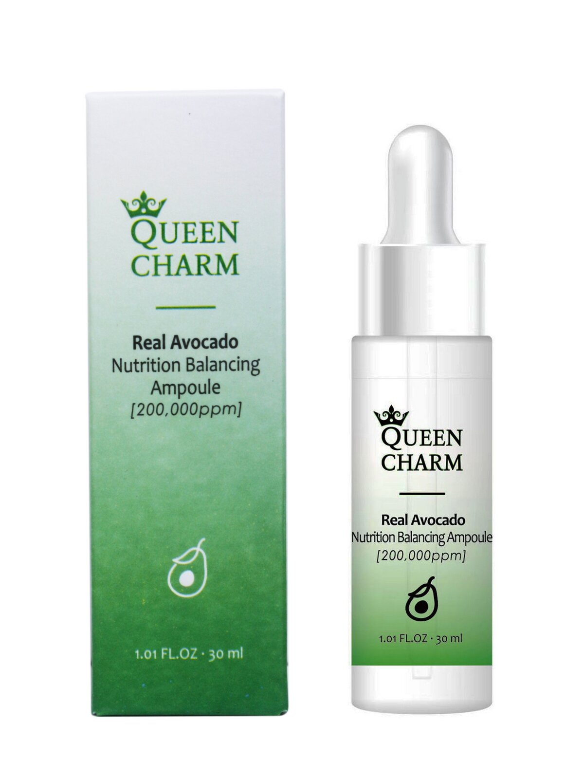 Сыворотка для лица Queen Charm, с маслом авокадо, ампульная, 30мл