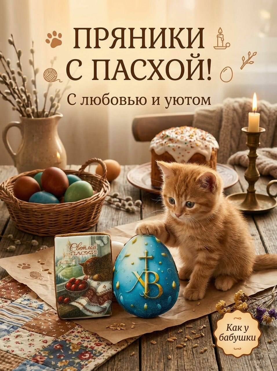 Набор медово-имбирных пряников "Пасхальное Чудо" №4