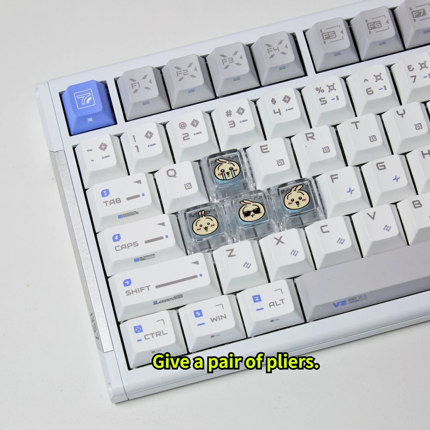 Chiikawa Artisan прозрачные светящиеся кейкапы для механической клавиатуры