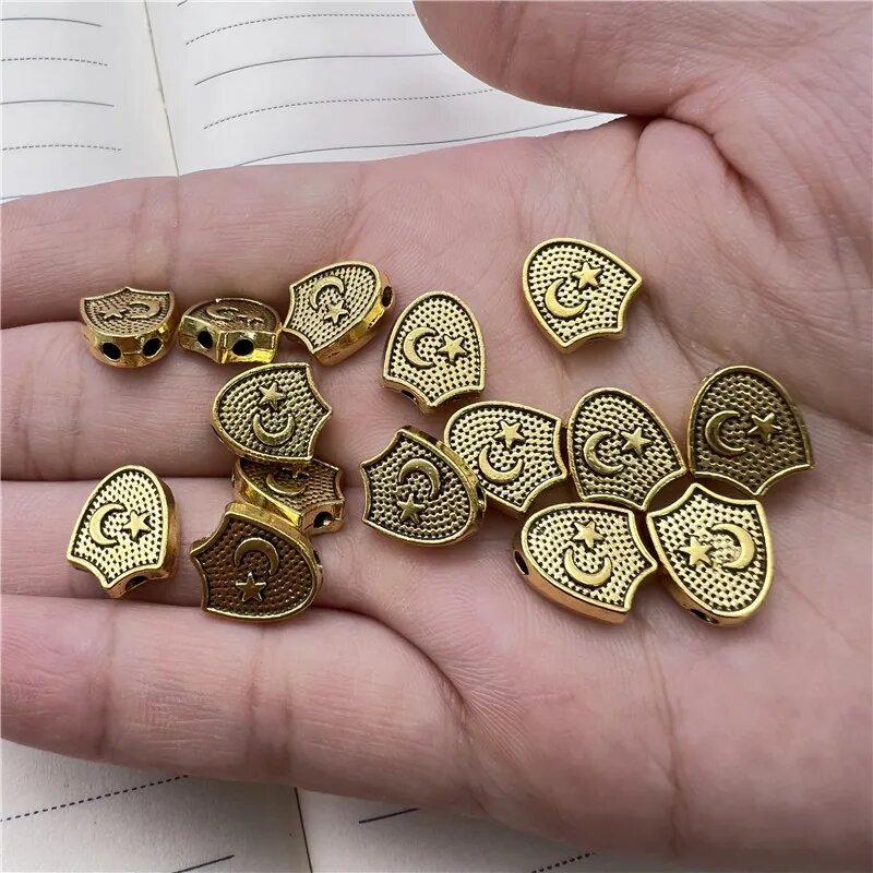 18 стилей, тибетское серебро, золото, Ближний Восток, четки из бисера, кисточка, 07 gold 20pcs