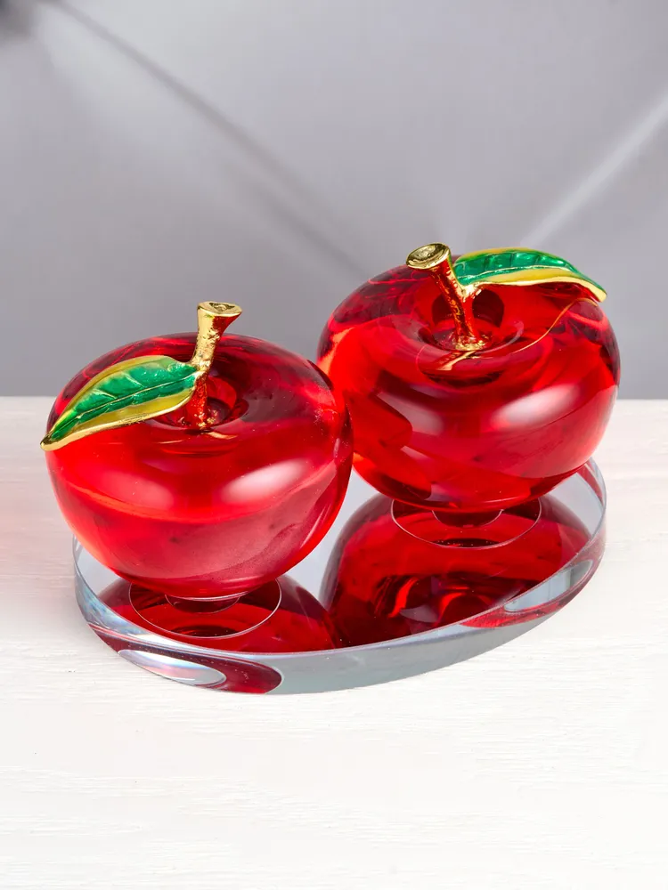 Фигурка Яблоки из стекла
