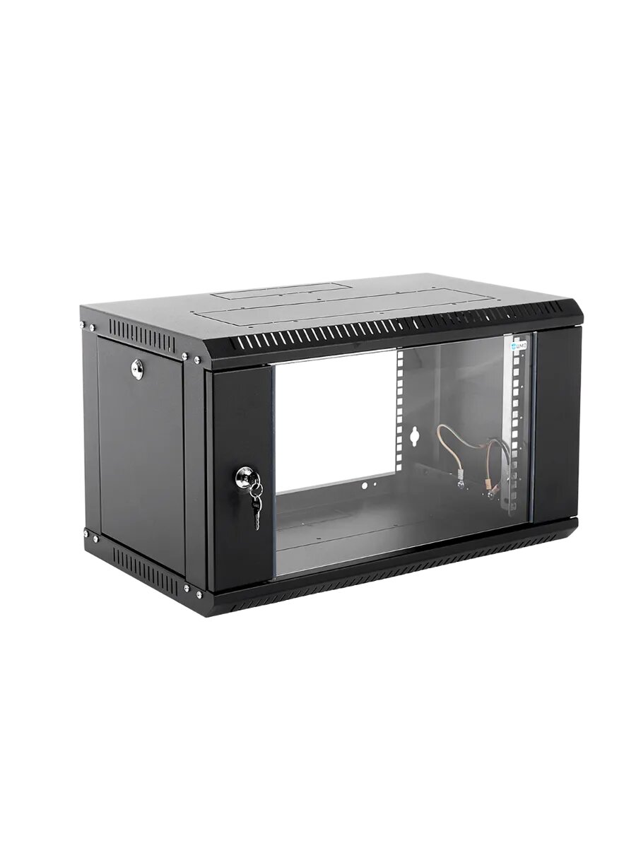 Телекоммуникационный шкаф ЦМО ШРН-Э-9.350-9005 9U/600х350 черный, IP20, до 85 кг