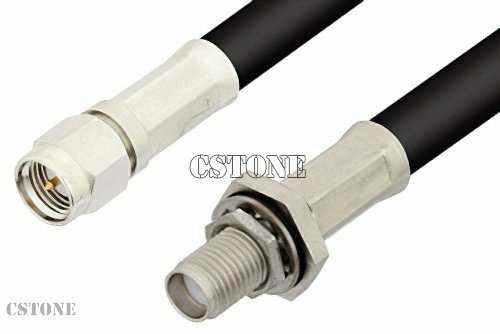 SMA гнездовой переборочный к SMA штыревой кабель используя 75 Ohm RG59 коаксиальный