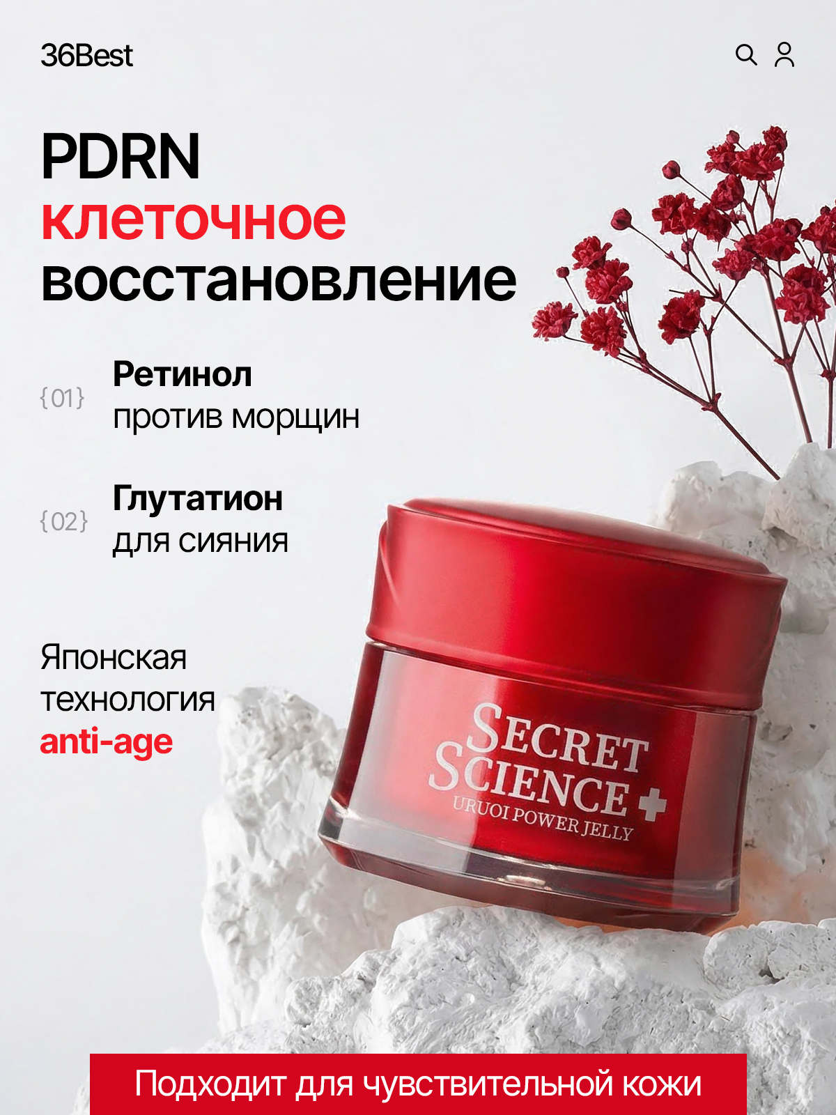 KOR JAPAN Крем для лица SECRET SCIENCE URUOI POWER JELLY антивозрастной