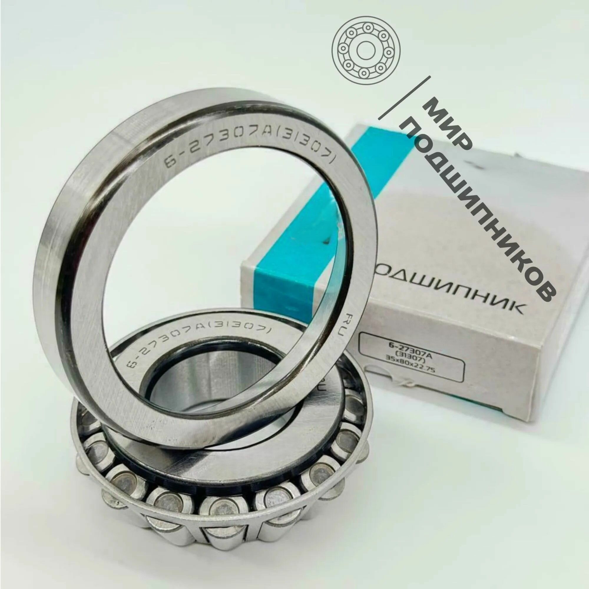 Подшипник роликовый 6-27307А 31307 (35х80х22.75) ГАЗ-3301, ГАЗ-66 ("Шишига"), САЗ-3502/3507 Поворотные кулаки и шкворни