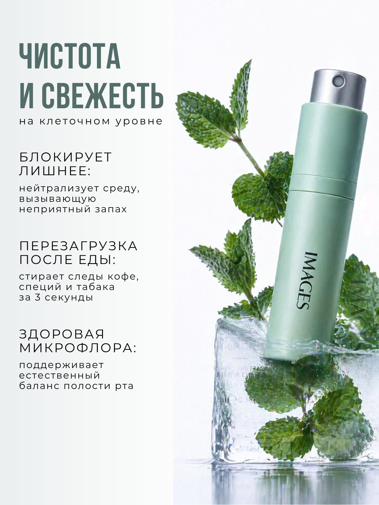 Освежитель для рта, IMAGES с ароматом мяты, 11 мл