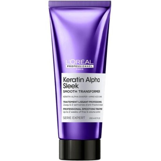Разглаживающий уход для волос L`oreal Professionnel Keratin Alpha Sleek, 200 мл