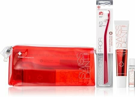 Набор для ухода за полостью рта swissdent emergency kit red, красный