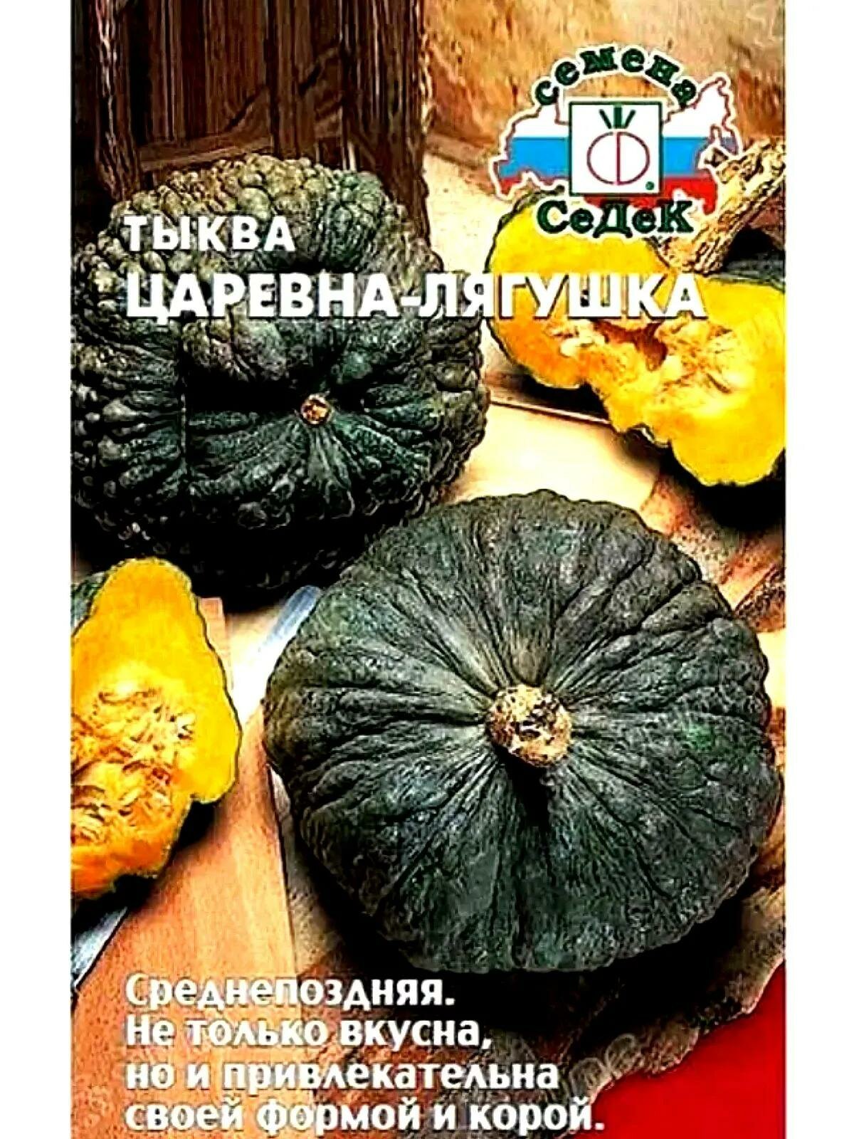 Семена тыквы Семена СеДек декоративная мускатная тыква, Царевна Лягушка, бородавчатая кожа, 2 г