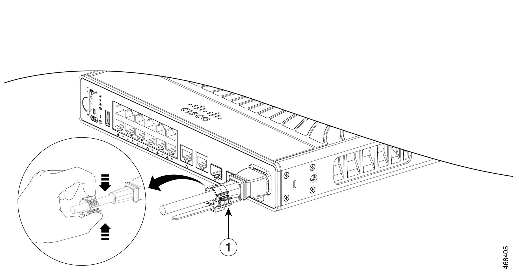 Крепеж CISCO PWR-CLP Power Retainer Clip For 3560-C, 2960-L & C1000 Switches