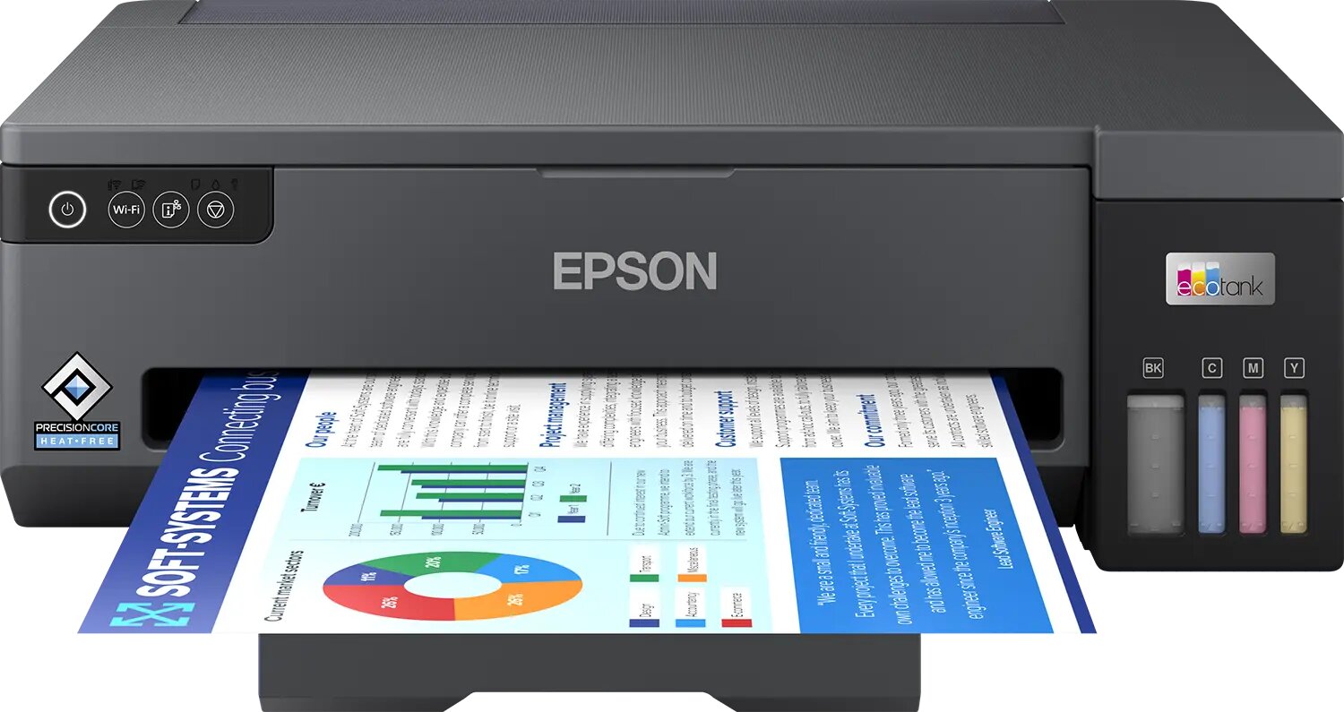 Принтер Epson EcoTank L11050 цветной струйный, СНПЧ, печать А3/A4, Wi-Fi (C11CK39501/C11CK39505)
