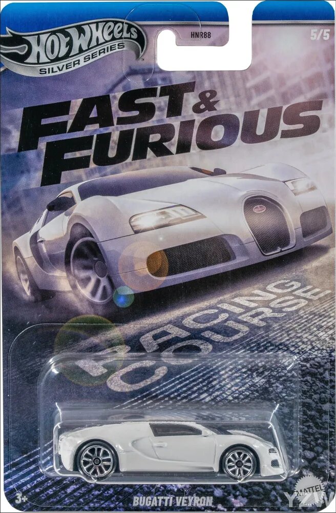Игрушечная машинка Hot Wheels Bugatti Veyron Fast & Furious Racing Course Series HNR88