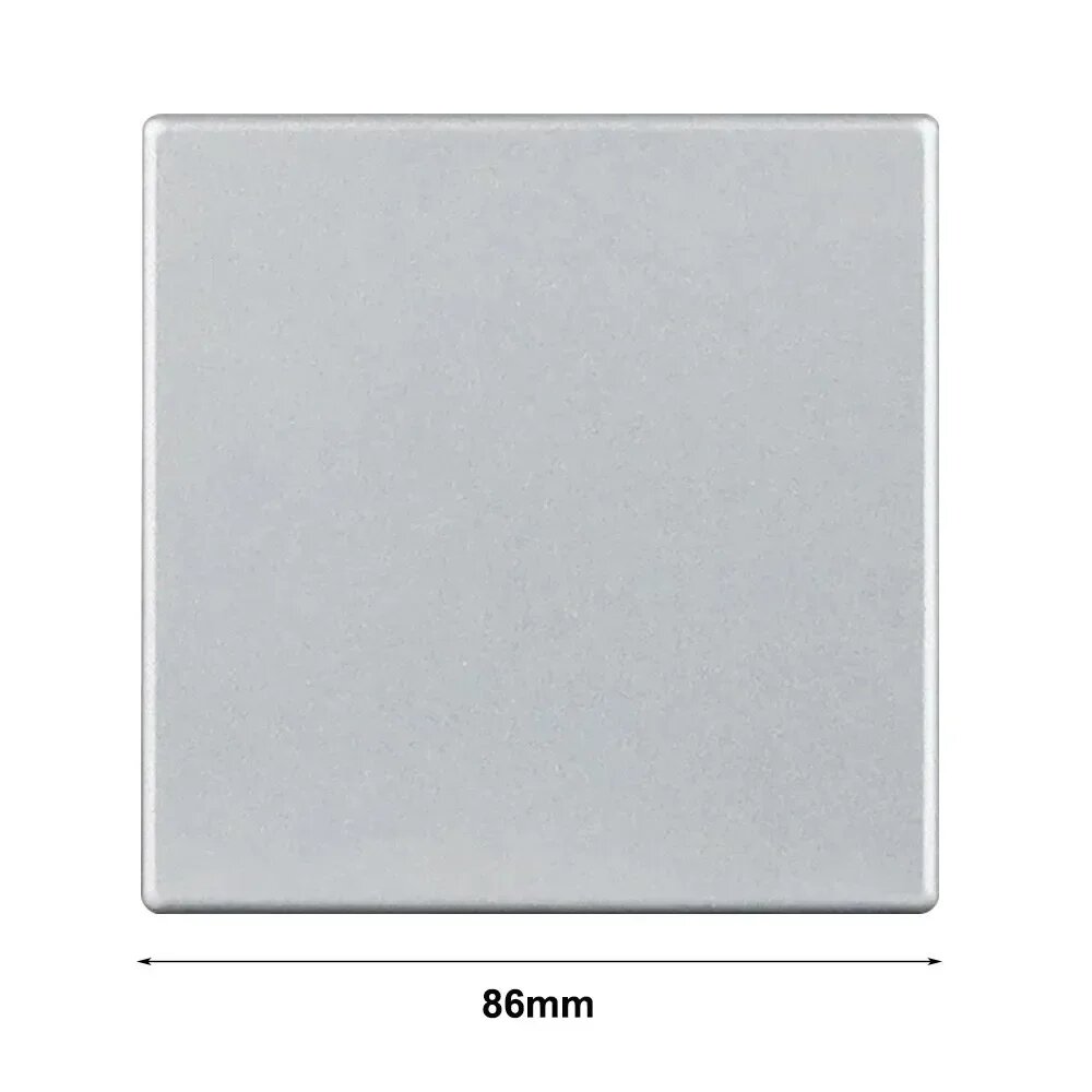 Декоративная панель для розеток 86x86, серая, АБС пластик