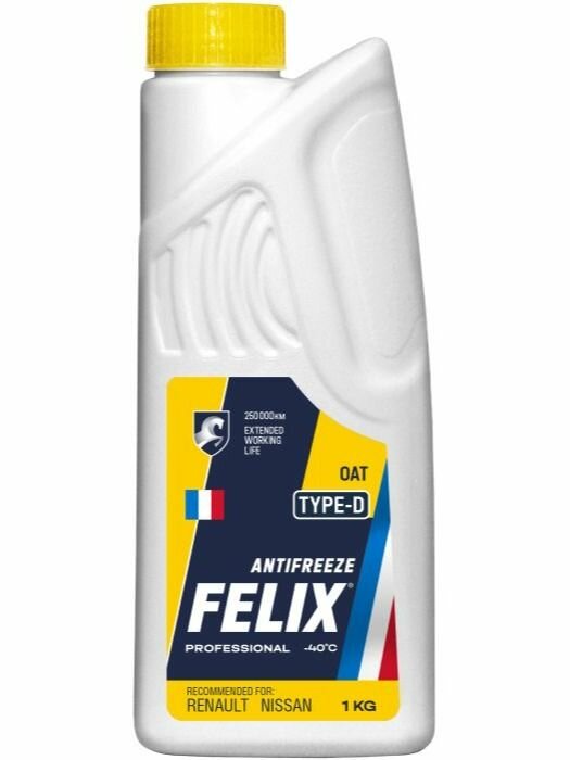 Антифриз FELIX TYPE-D G-12+ желтый 1 кг.