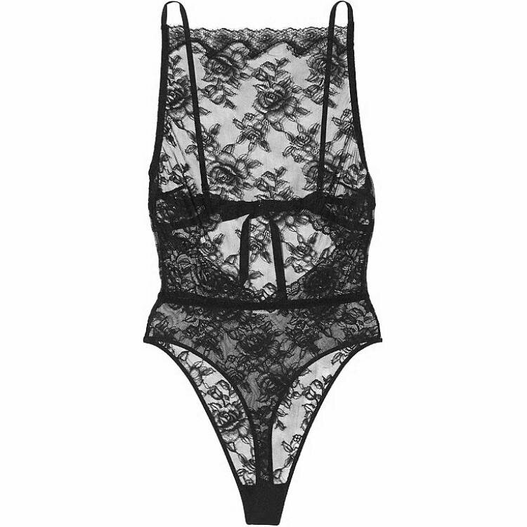 Боди бельевое Victoria's Secret Rose Lace High Neck Teddy