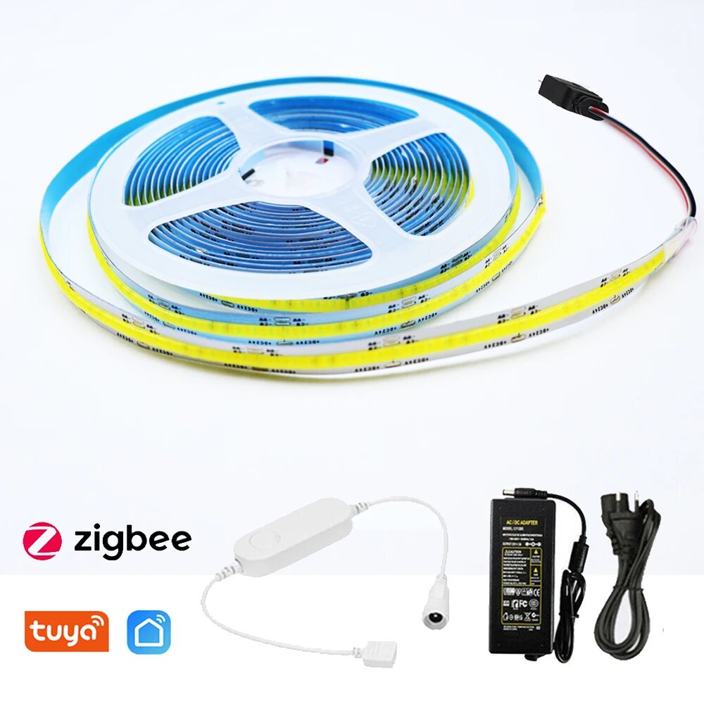 CENFAYA Светодиодная лента COB CCT 12В 24В 1-10м 24V COB CCT, 4m Full Kit, EU Plug