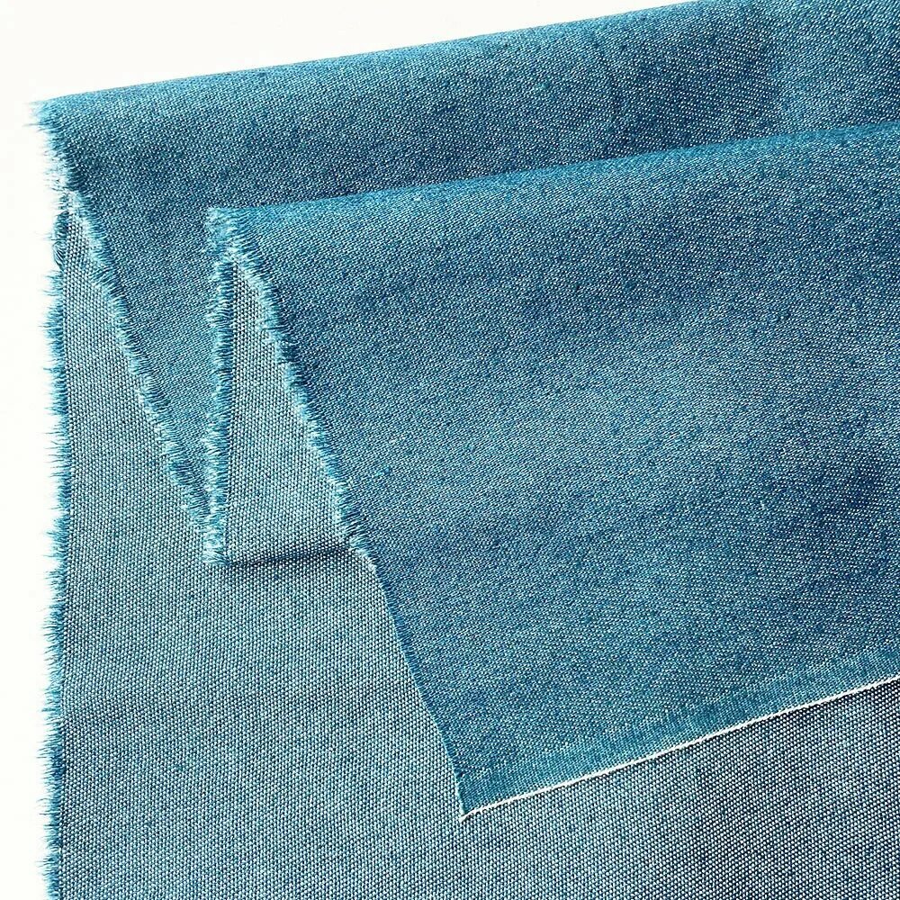 Синяя хлопковая джинсовая ткань 90x145 см для пошива Синий, Blue, 90x145CM