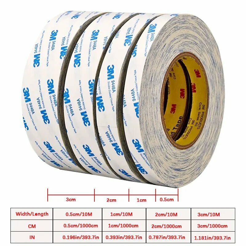 Двусторонняя лента 3M 9448A, 0.5cm-10m