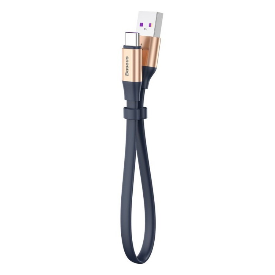 Кабель Baseus Simple HW Quick Charge Charging Data Cable USB For Type-C 40W 23cm Gold Blue (CATMBJ-BV3)