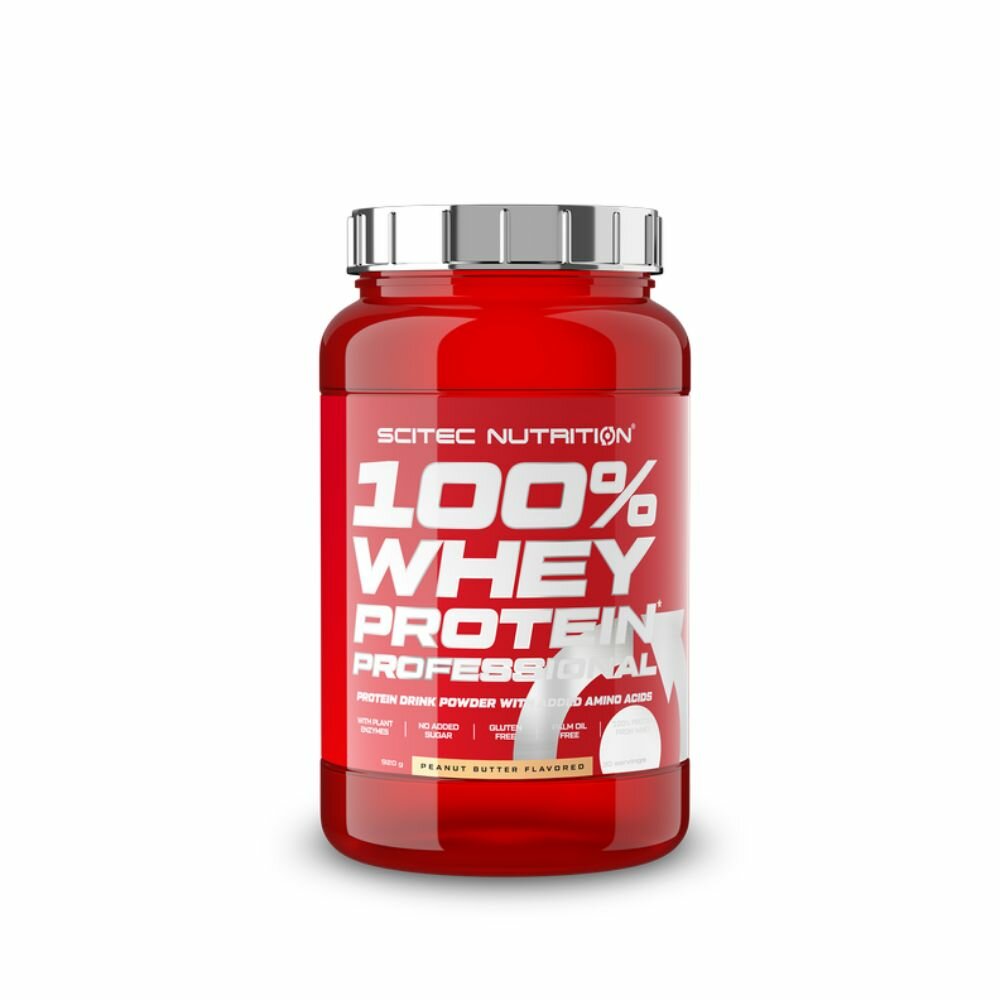 Протеин сывороточный Scitec Nutrition 100% Whey Protein Professional 920 Арахисовая паста