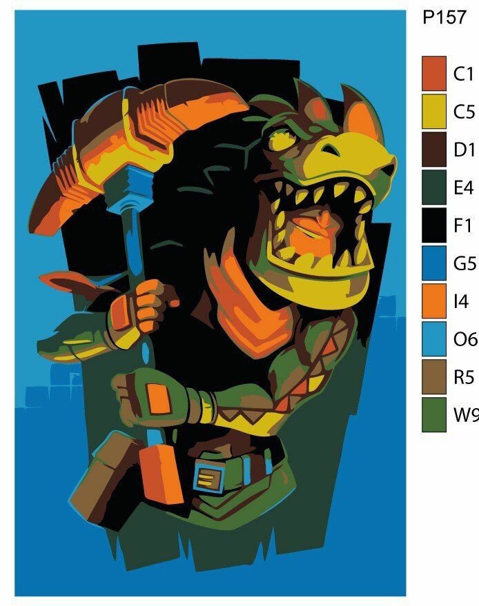 Детская картина по номерам P157 "Игра Fortnite (Фортнайт). Рекс (Rex)" 20x30
