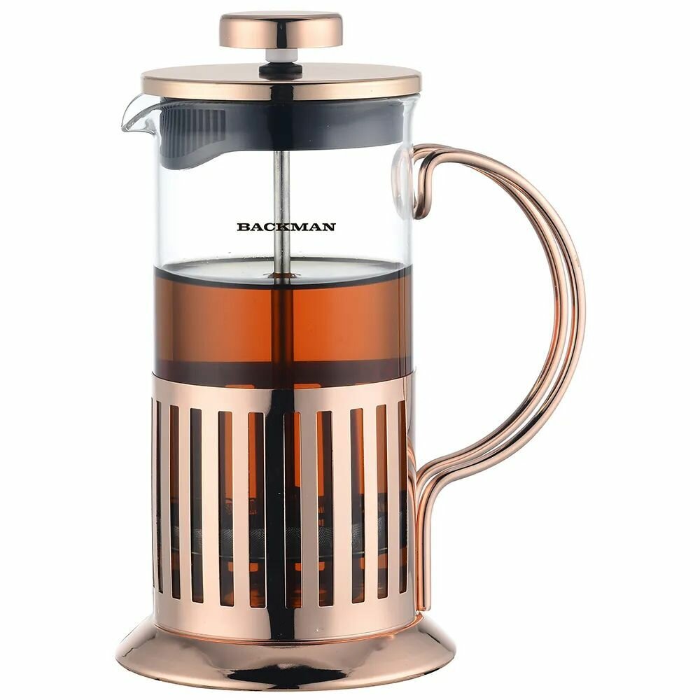 Френч-пресс "BACKMAN" BM-0501, металлический, бронзовый, 350 мл — фото 1