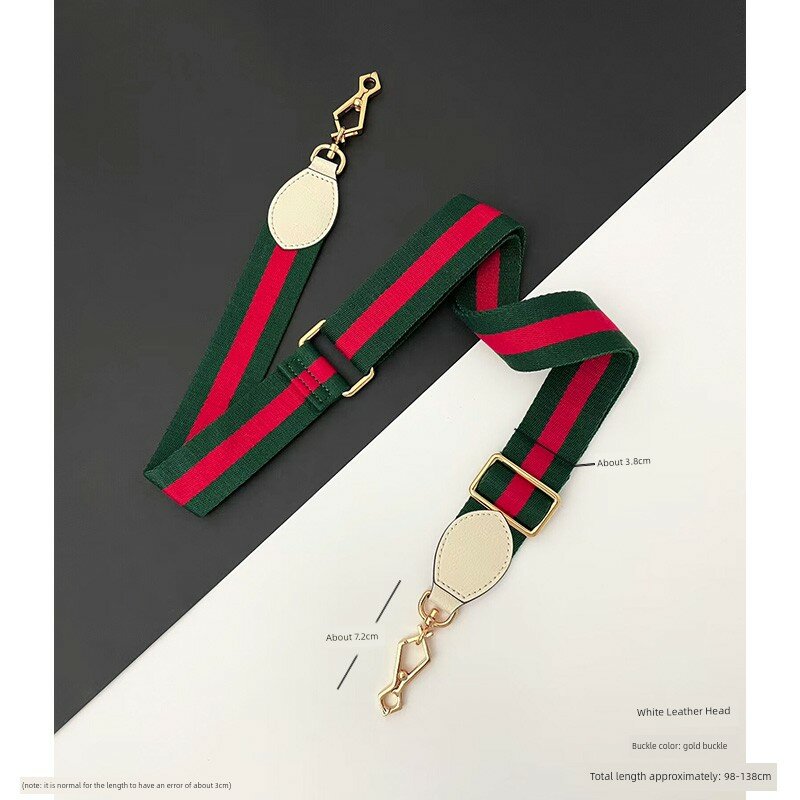 Замена ремня для сумки-камеры Gucci Ophidia - Белая кожа с золотой пряжкой, верхний слой коровьей кожи