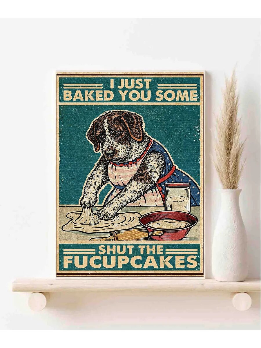 Немецкий жесткошёрстный пойнтер, I Bake I Drink, Плакат 30x