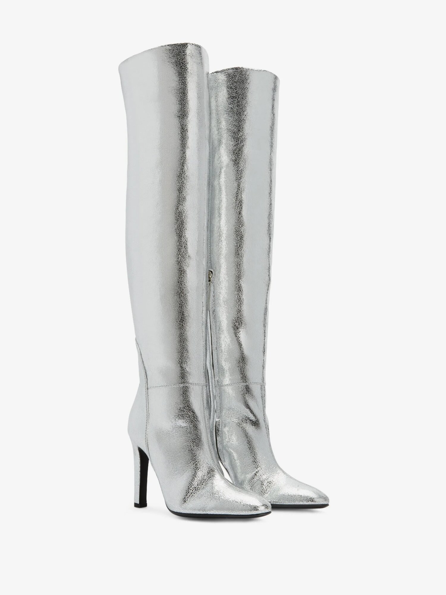 Сапоги Giuseppe Zanotti Hattie 105, размер 41 EU, серебристый/красный — фото 1