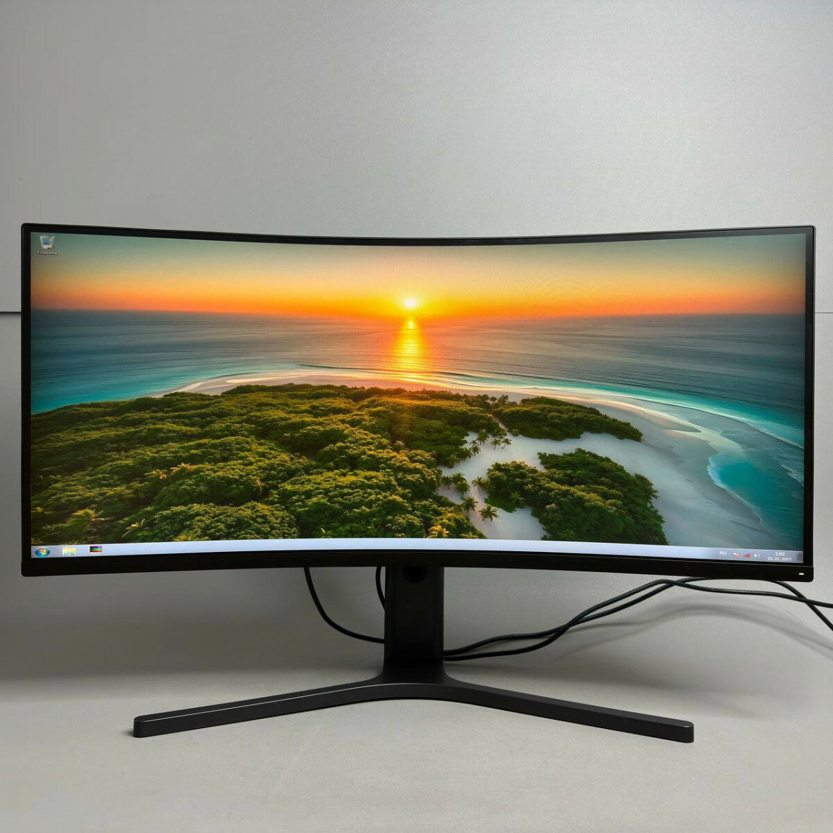 34" Монитор Xiaomi Mi Curved Gaming Monitor, 3440x1440, VA, 144Гц, 2хHDMI, 2хDP, изогнутый, черный