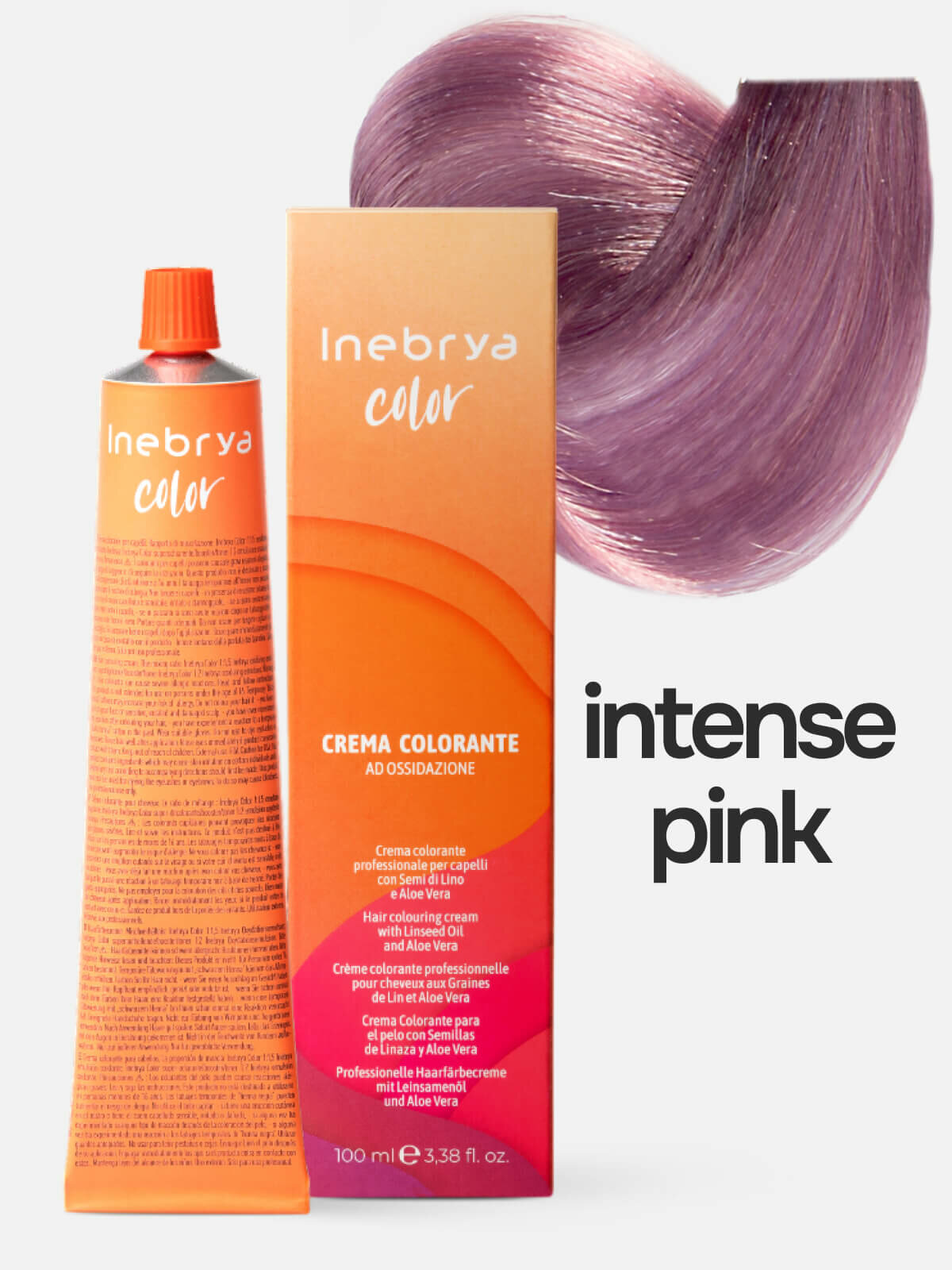 Крем - краска для тонирования волос профессиональная Inebrya Color Professional Тонер Пастельный розовый Интенсивный, 100 мл