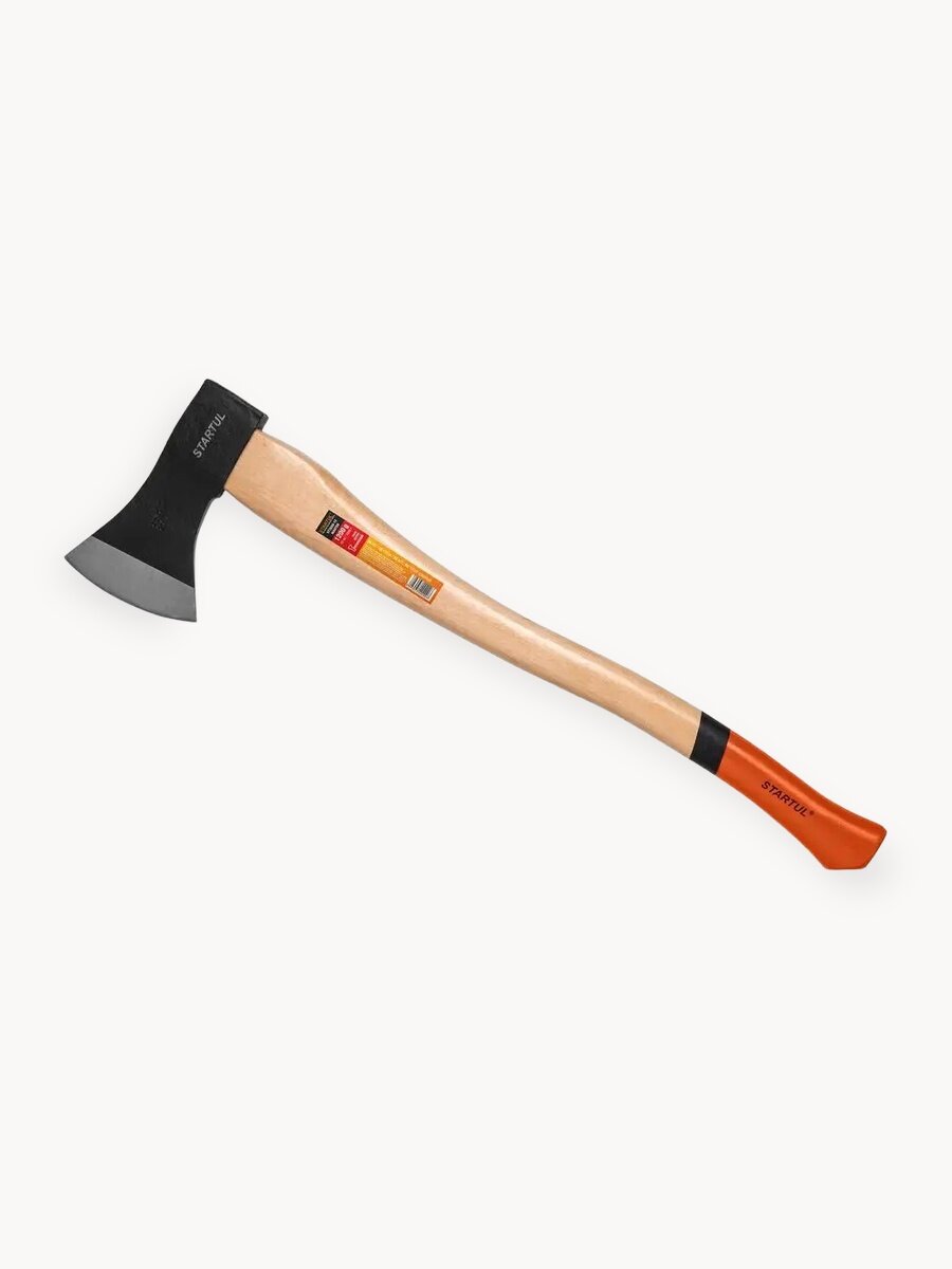 Топор для дров кованый 1,25 кг с деревянным топорищем STARTUL "MASTER" садовый