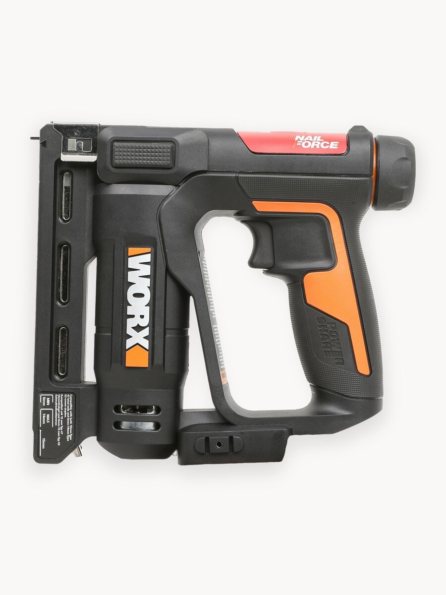 Степлер аккумуляторный WORX WX843, 20В, 2,0 Ач х1, ЗУ 2А, кейс