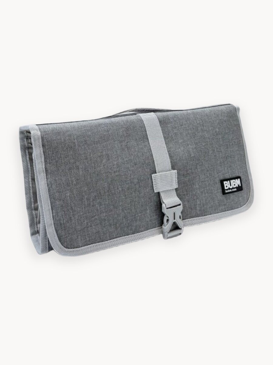 Сумка-чехол BUBM для фена, плойки, стайлера, косметики (серая, складная)
