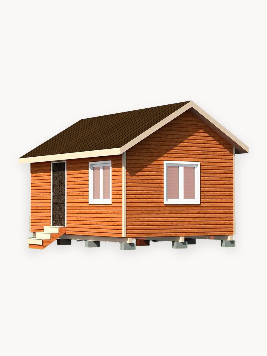 Каркасный дачный садовый домик 4*6 с утеплением от Каркас-Сити