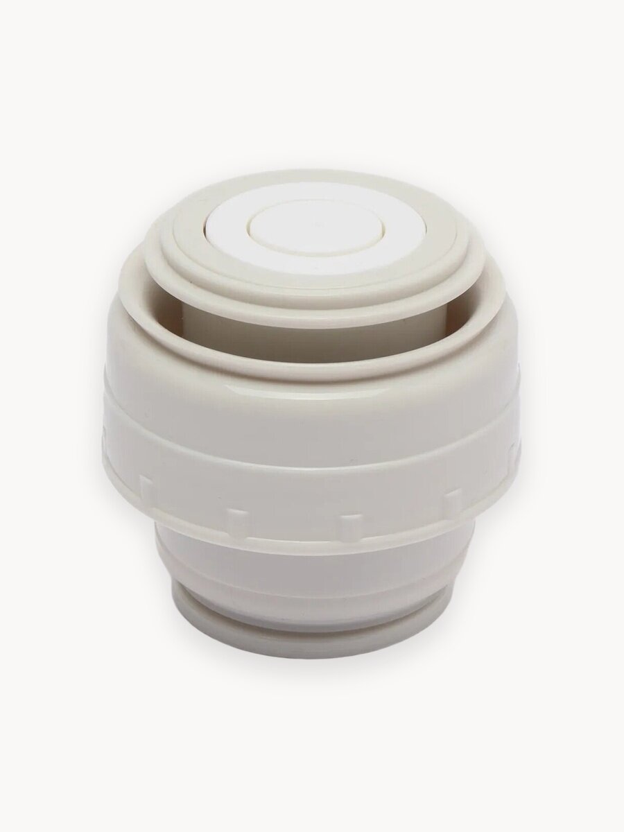 Пробка, крышка - с кнопкой, для термоса-гильзы - 4,8 см; внутренняя резьба; белая