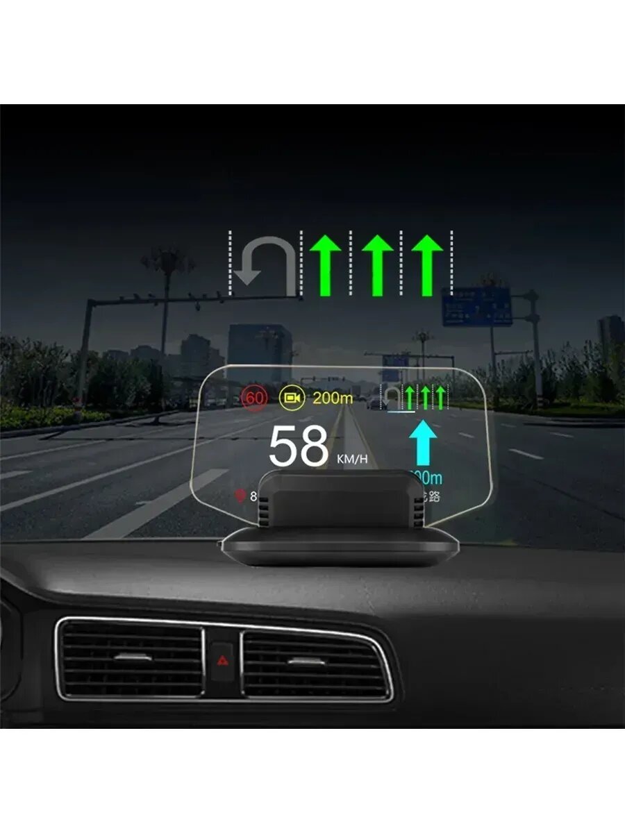 HUD C1 проектор для авто OBD2 GPS спидометр с навигацией