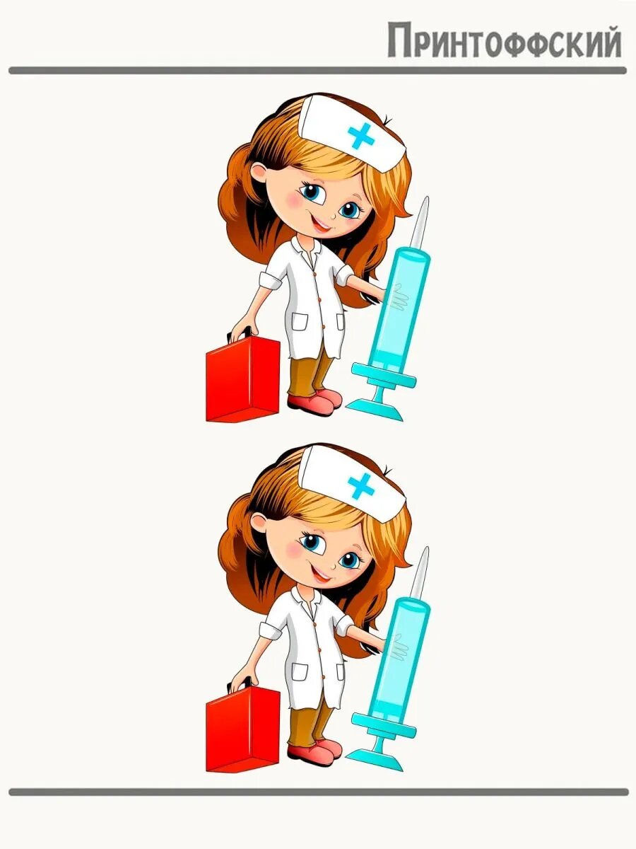2-е (Две) Термонаклейки врач с уколом медицина врачи