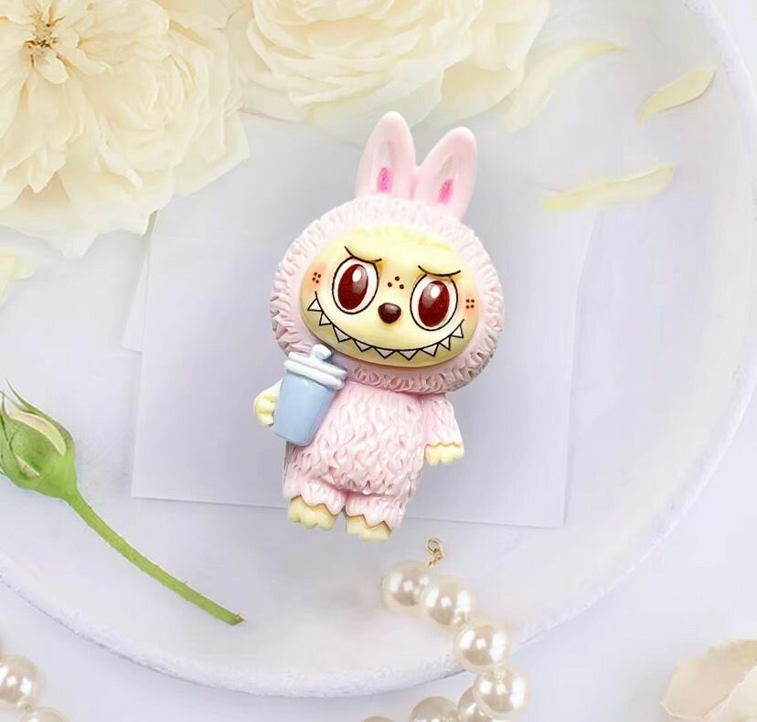 Брелок игрушка LABUBU лабубу розовая 5,8 см