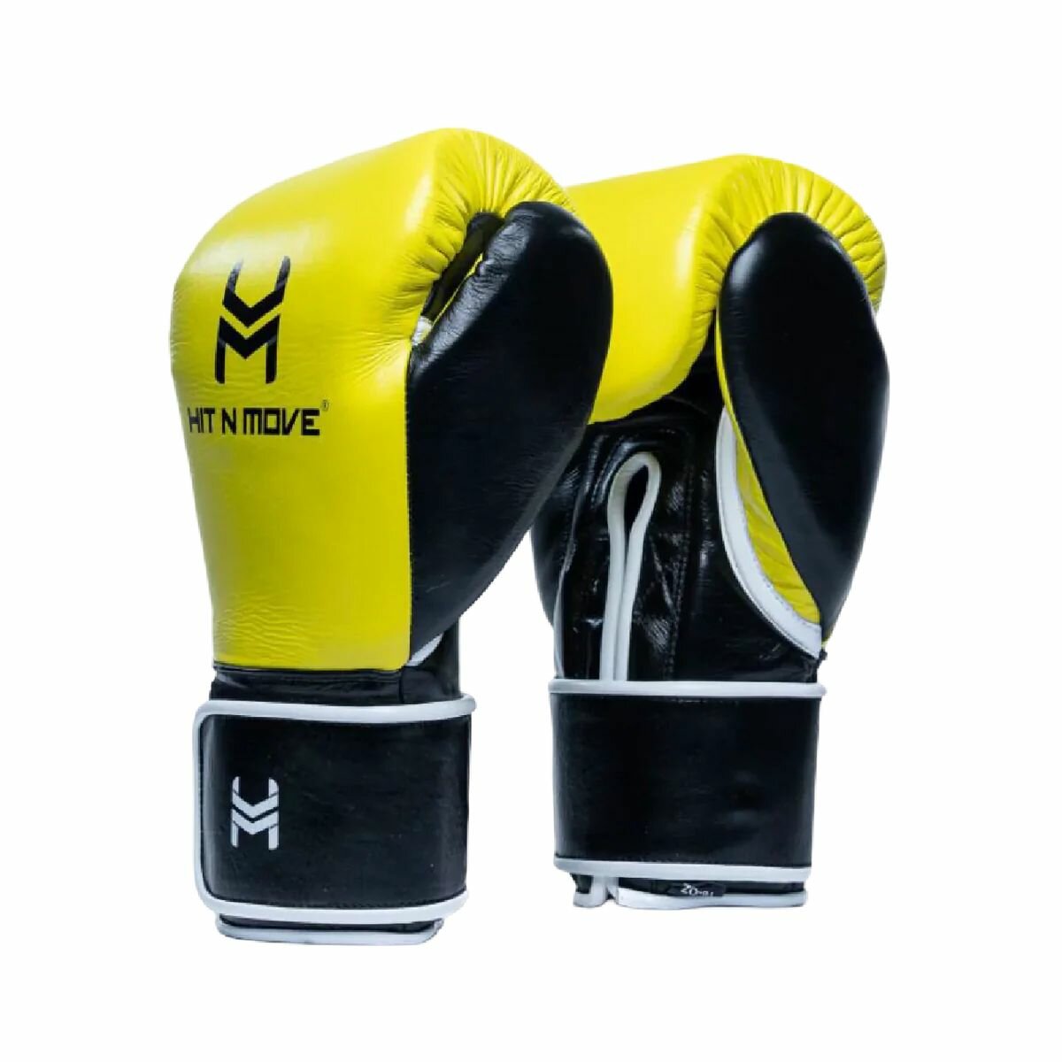 Перчатки боксерские HIT N MOVE Suvari Horse Hair Boxing Gloves, 14 унций, желто-черные