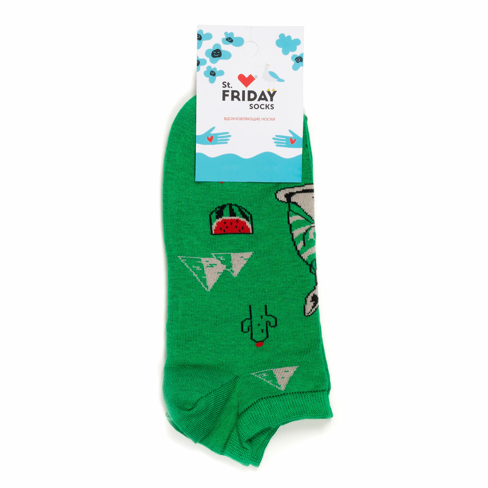 Носки St. Friday Арбузные дольки, полосатые корки