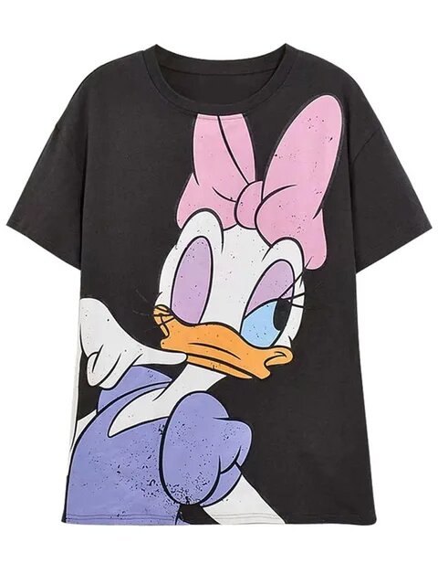 Футболка Disney Chic для женщин с принтом в виде Микки Мауса, Дональда Дака, Короля Льва, симбы, букв, с круглым вырезом и короткими рукавами
