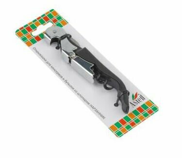 Открывашка-штопор нарзанник катунь AST-004-ОК-001, нерж. сталь, ручка пластик, 12см