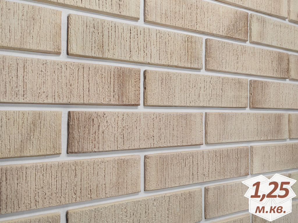 Декоративный гипсовый кирпич Русский Камень Владимирский Миндаль, 1,25 м. кв.