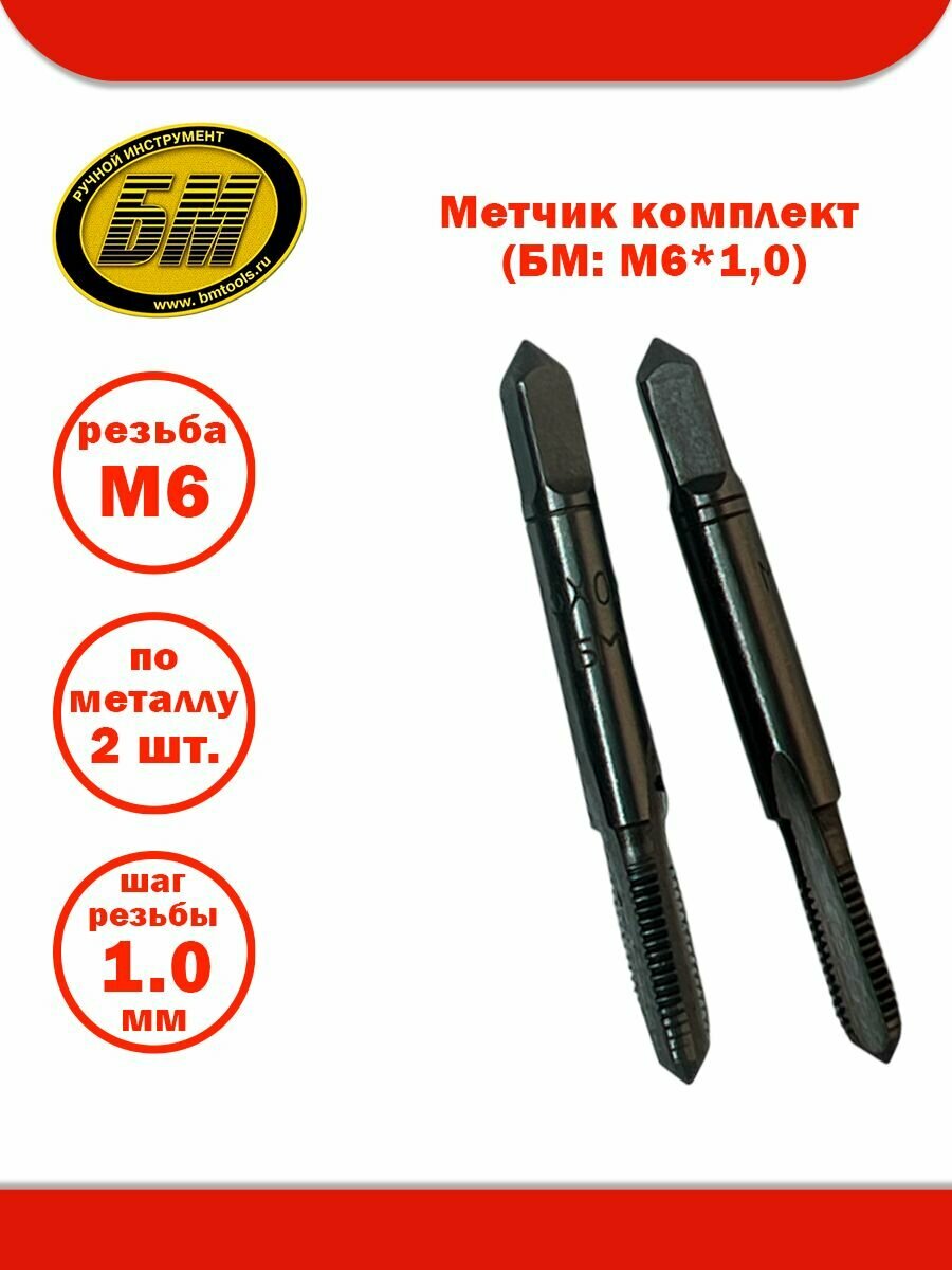 Метчик комплект (БМ: М6*1,0)