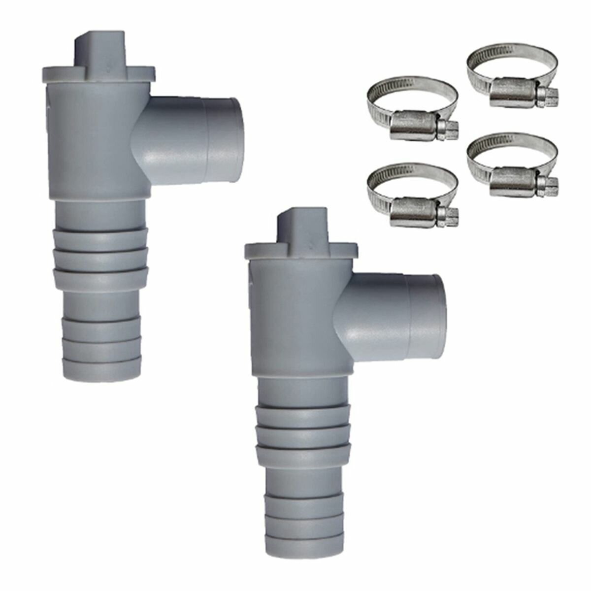 Переходник для шланга бассейна 32 мм с плунжерным клапаном герметичное соединение, надежность и долговечность из ПВХ