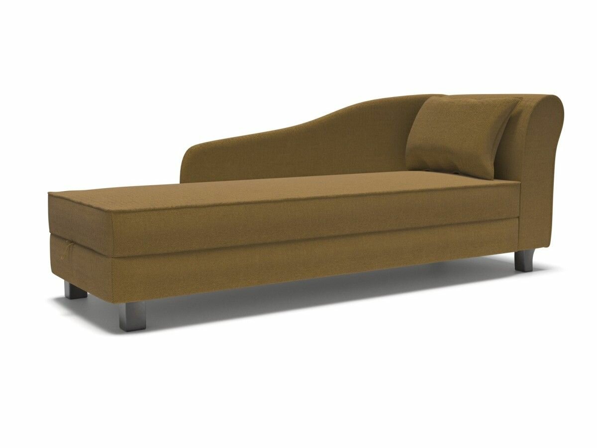 Кровать-тахта Soft Element Ольгерд Mustard, рогожка, с ящиками для хранения белья, на кухню, на дачу, в комнату