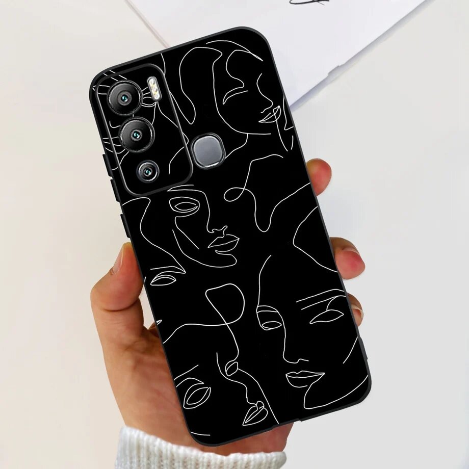 Мягкий чехол из ТПУ для телефона Infinxi Hot 12i Hot 12 Play Чехол 12 Pro, силиконовые чехлы, милый бампер с 3D цветком Hot12i