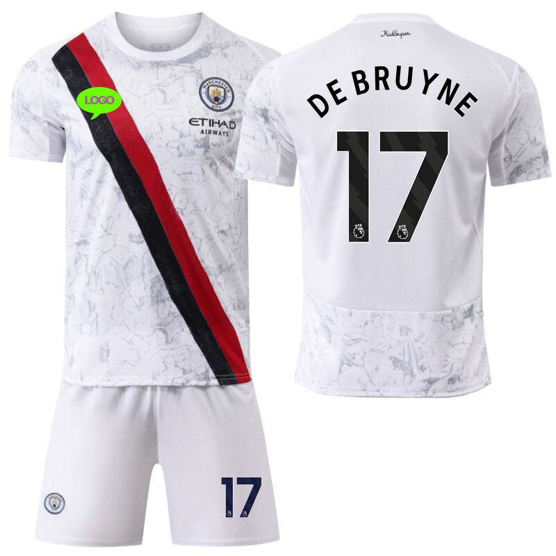 Форма футбольная Манчестер Сити Харланд 9 Де Брюйне 17 Фоден 47 футбольные майки для детей комплекты спортивный матч досуг футбольные майки